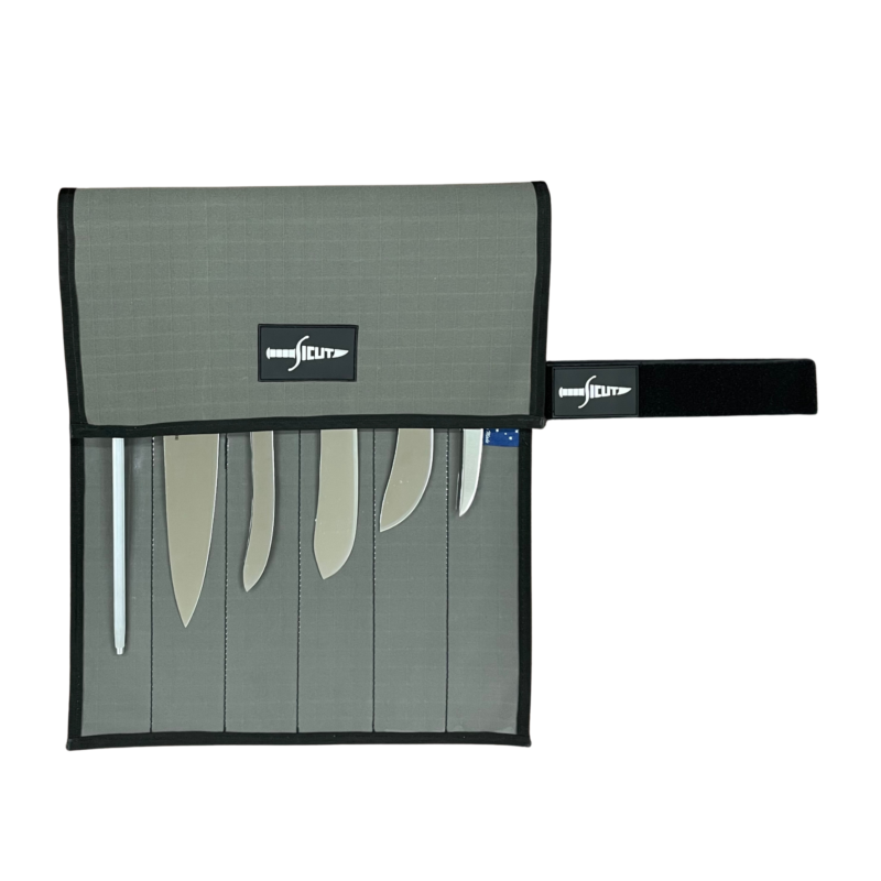SICUT 6 Piece Outback Knife Package - White Or Black Handle Option ...