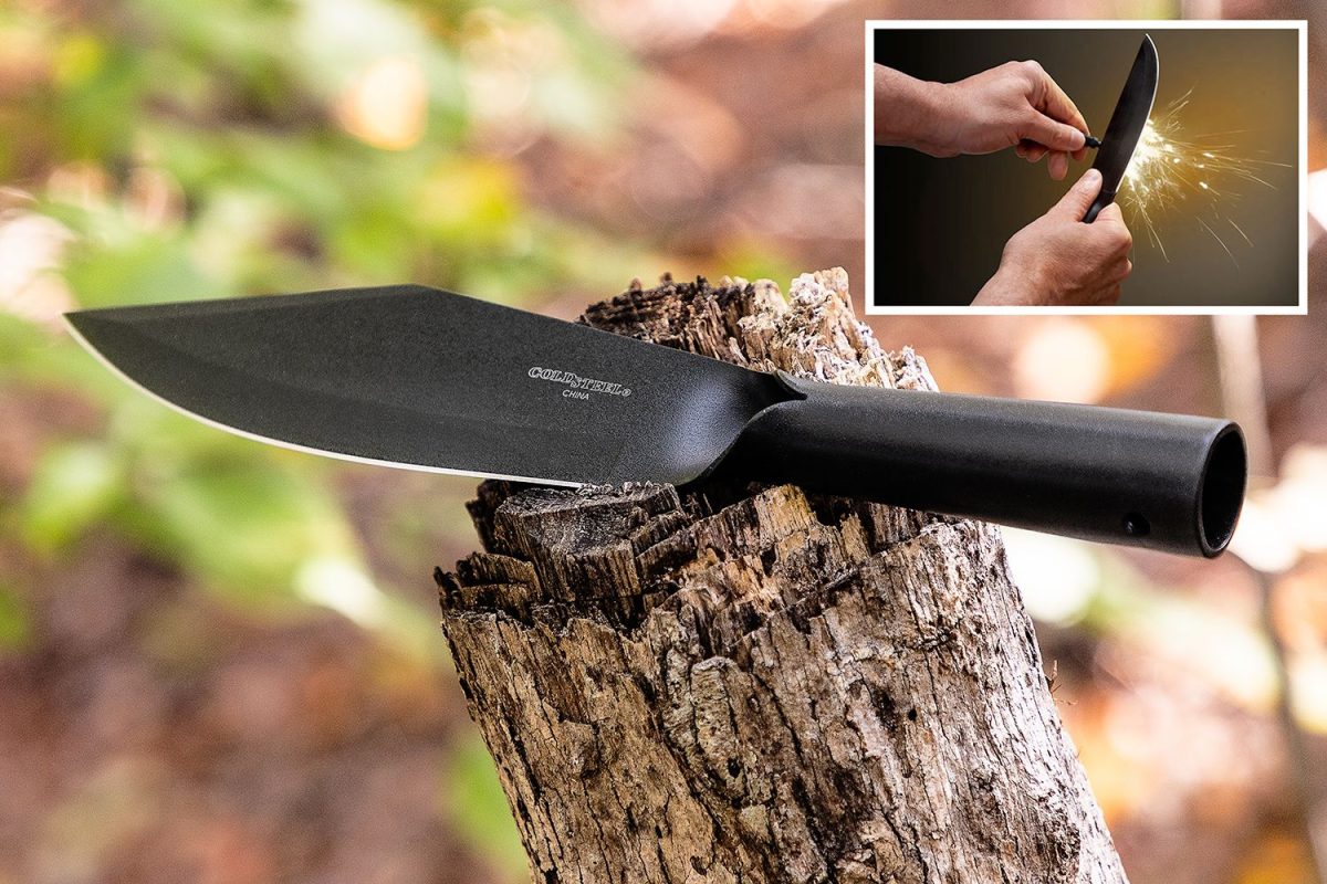 Cold Steel 95BBUSK Bowie Blade Bushman 7" Blade, Secure-Ex Sheath with ...