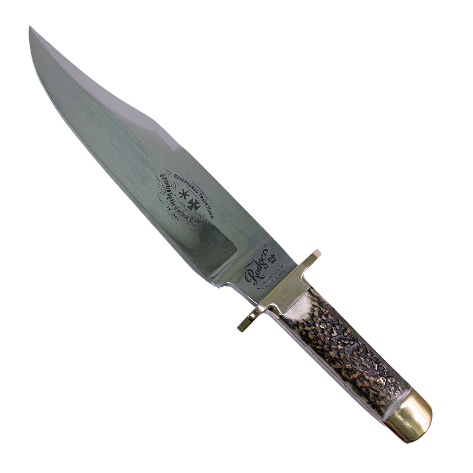 CLEARANCE - Rodgers 10" Bowie Knife, Stag Handle W/Leather Sheath ...