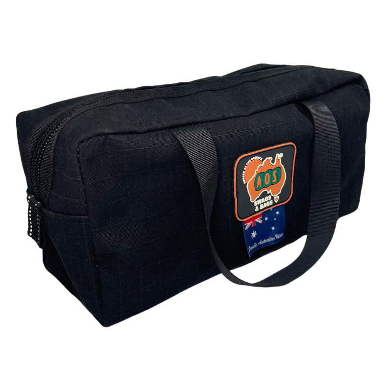 AOS Australian Made Deluxe Canvas Toiletires Bag, Internal Mesh Pockets ...