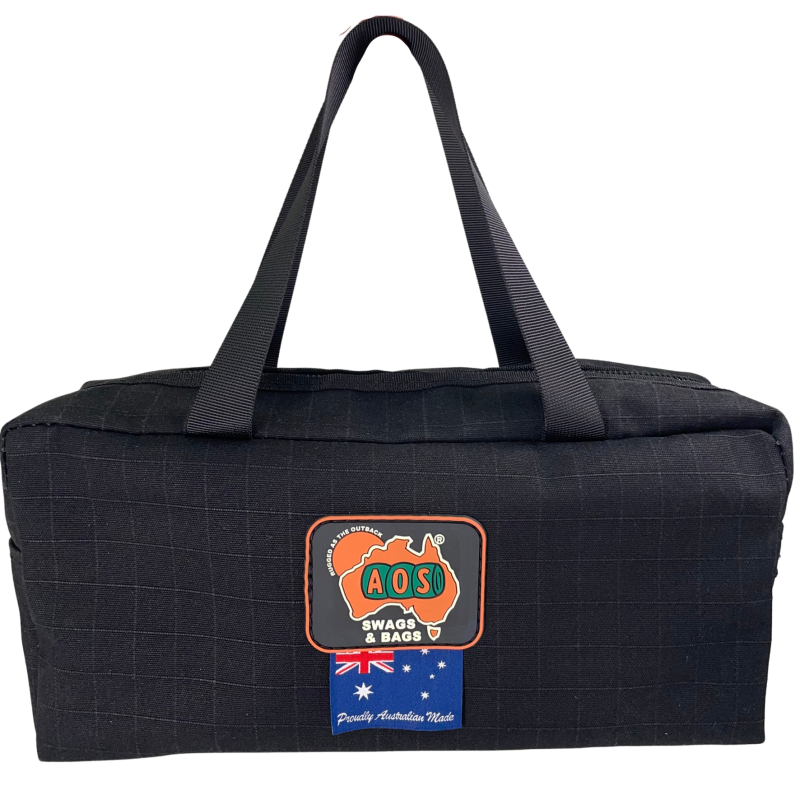 AOS Australian Made Deluxe Canvas Toiletires Bag, Internal Mesh Pockets ...