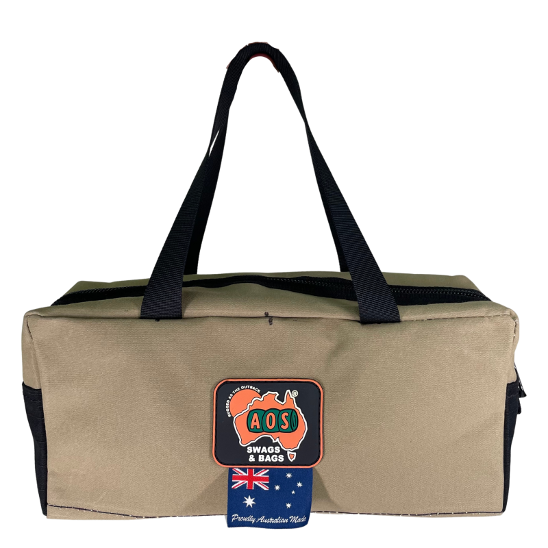 AOS Australian Made Deluxe Canvas Toiletires Bag, Internal Mesh Pockets ...
