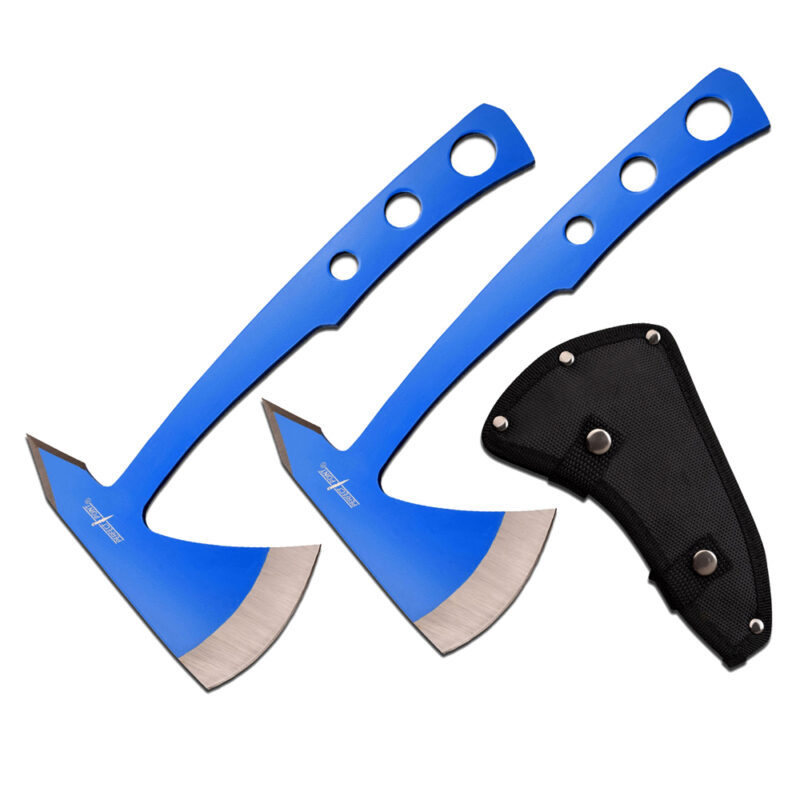 *VA NT* Perfect Point Throw Axe Set – 2-Piece Blue Stainless Steel ...