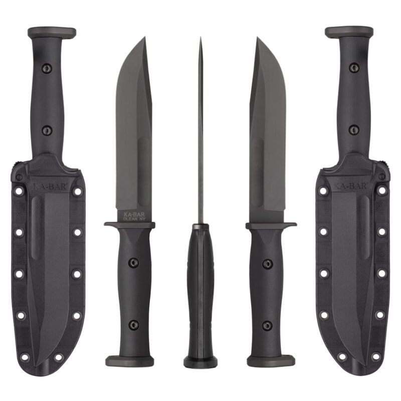 KA-BAR 1310 Slabby Fixed Blade Knife – Full Tang, 1095 Cro-Van Steel ...